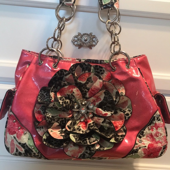 Bags | Never Used Pink Flower Purse | Poshmark